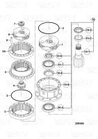 China Custom Bolt on JRC0007 JS220 Excavator Swing Drive Catalog In Stock for sale