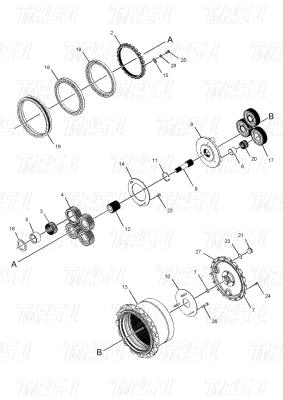 China E312C Excavator Swing and Travel Drive Motor and Reducer Assembly Catalog for sale