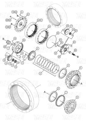 China OEM Steel 227-6949 296-6299 353-0611 523-0574 353-0615 E320D Excavator Travel Drive Catalog Gearbox Assembly for sale