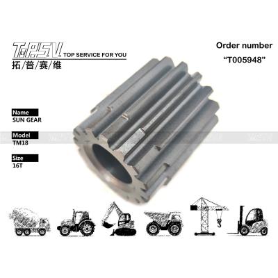 China Precision Black XKAY-01766 TM18 Excavator Travel 2 Stage Sun Gear Drive For Hydraulic Motor Drive for sale