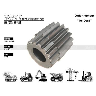 China Premium Black Steel 165-5793 E315C Excavator Travel 2 Stage Reducer Sun Gear for sale