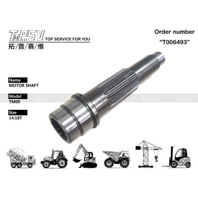 China Color Black TM09 Excavator Travel Motor Shaft Hydraulic Pump Parts for Machinery Repair and Maintenance Solutions Provider for sale