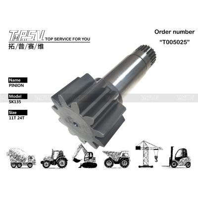 China SK135 Excavator Shaft Pinion Spare Parts Electronics Parts Heat Treatment for sale