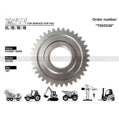 China Low Noise Level EC140 Excavator Travel 1 Stage Planetary Gear With Gear Meshing Installation And Steel Material for sale