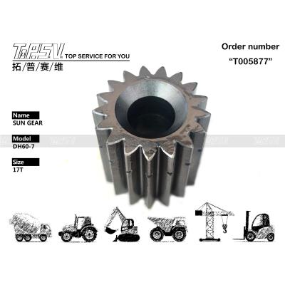 China Sturdy DH60-7 Excavator Travel 2 Stage Sun Gear Easy Installation for sale