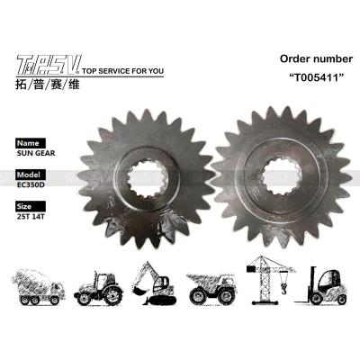 China VOE14570934 Gear Oil Maintenance EC290D Excavator Sun Gear Used in Excavator Machinery with and Black Color for sale