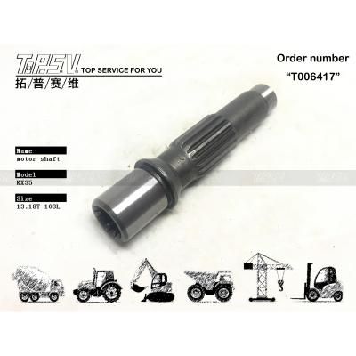 China Steel KX35 Excavator Travel Motor Shaft Compatible with Excavator Transmission System for sale