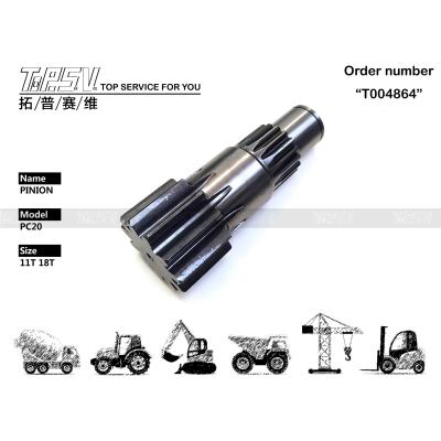 China PC20 Excavator Swing Pinion For Swing Drive Excavator Spare Parts for sale