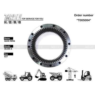 China YN32W01056P1 SK200-8 Excavator Swing Gear Ring For Swing Drive Excavator Spare Parts for sale