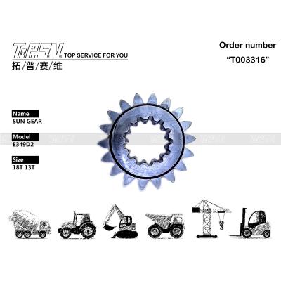 China 418-7160 E349D2 Excavator Swing 1 Stage Sun Gear Parts For Swing Drive Excavator Spare Parts for sale