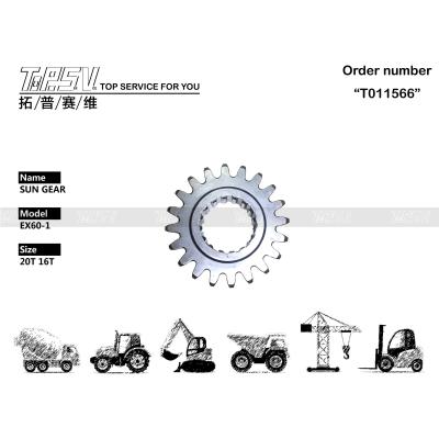 China 3039392 EX60-1 Excavator Swing 1 Stage Sun Gear Parts For Swing Drive Excavator Spare Parts for sale