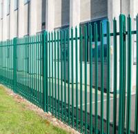 China Customized heavy duty palisade fence panels curved top palisade fencing W shape for sale