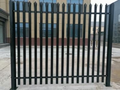 China Customized heavy duty palisade fence panels D pale bend head palisade fencing for sale