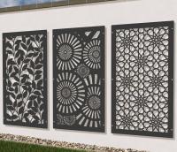 China Indoor laser cut privacy screens room dividers Laser cut metal panels Decorative fence panels Laser cut steel screens for sale