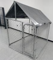 China Galvanized Chain link wire mesh with waterproof canopy dog cage for sale
