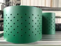 China Low Noise Petrol Green Pvc Conveyor Belt Smooth Glossy for sale