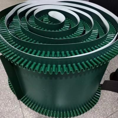 China Smooth Petrol Green Pvc Conveyor Belt Custom Made 2ply 3ply for sale