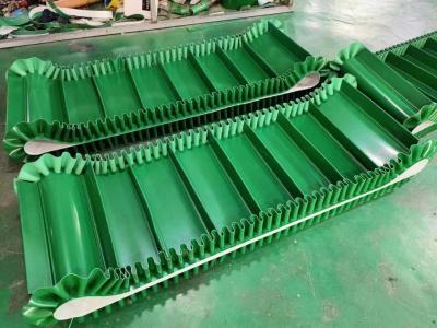 China High Tensile Strength Durable Green  Material Industrial Chain Side Wall Pvc Conveyor Belt for sale