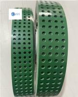 China Customized Hole PVC Conveyor Belt Green Color for sale