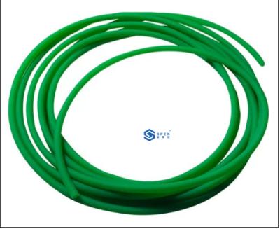 China Green solid PU rough -top round conveyor belt for sale