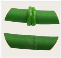 China Green solid PU rough -top round conveyor belt for sale