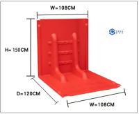 China Height 150cm,depth120cm  red ABS plastic  anti-UV coating  flood barrier for sale