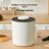 China Smart Pet Solid Pattern 13L Eco-Friendly Moisture-Proof Storage Bucket Automatic Cat/Dog Grain Vacuum Bucket Battery Cat for sale