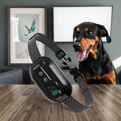 China Waterproof Rechargeable Dog Bark Control Collar IP67 for Large Medium Small Dogs Anti Barking Training 20h Battery for sale