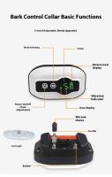 China Waterproof Rechargeable Dog Bark Control Collar IP67 for Large Medium Small Dogs Anti Barking Training 20h Battery for sale