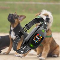 China IP67 Waterproof Rechargeable Dog Bark Collar with LCD Screen 3 Modes for Large Medium Small Dogs for sale