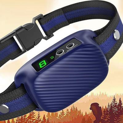 China Custom Rechargeable Waterproof IP67 Anti Bark Collar 20 Hours Battery Life 8 Sensitivity Smart Bark Training Device for sale
