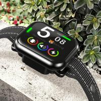 China Smart Color Screen Ultrasonic Bark Stopper Dog Collar IP67 Waterproof Rechargeable 20H Battery Eco-Friendly Plastic for sale