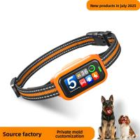 China Smart Color Screen Ultrasonic Bark Stopper Dog Collar IP67 Waterproof Rechargeable 20H Battery Eco-Friendly Plastic for sale
