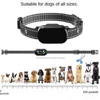 China Smart Color Screen Ultrasonic Bark Stopper Dog Collar IP67 Waterproof Rechargeable 20H Battery Eco-Friendly Plastic for sale