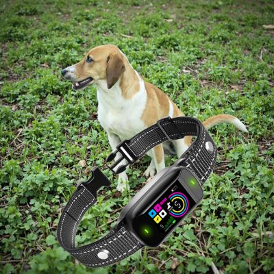 China IPX7 Waterproof Rechargeable Dog Training Collar with 20+ Hour Battery Long Range Anti Barking for sale