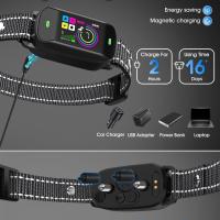 China Rechargeable IP67 Waterproof Dog Training Collar Smart Ultrasonic Anti Barking Control Device 20h Battery for sale