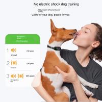 China Rechargeable IP67 Waterproof Dog Training Collar Smart Ultrasonic Anti Barking Control Device 20h Battery for sale