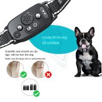 China Rechargeable IP67 Waterproof Dog Training Collar Smart Ultrasonic Anti Barking Control Device 20h Battery for sale