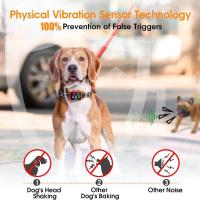 China Rechargeable Anti Bark Dog Training Collar IP67 Waterproof Vibration Smart Pet Collar 20H Battery for sale