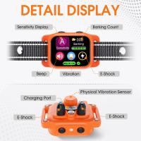 China Rechargeable Anti Bark Dog Training Collar IP67 Waterproof Vibration Smart Pet Collar 20H Battery for sale
