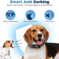 China Rechargeable IP67 Waterproof Dog Bark Collar with 8 Sensitivity Levels 4 Training Modes 20+ Hour Battery for sale