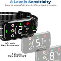 China Rechargeable IP67 Waterproof Dog Bark Collar with 8 Sensitivity Levels 4 Training Modes 20+ Hour Battery for sale