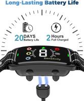 China Rechargeable IP67 Waterproof Dog Bark Collar with 8 Sensitivity Levels 4 Training Modes 20+ Hour Battery for sale