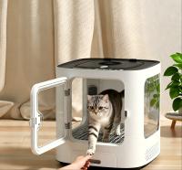 China Automatic Quiet Pet Drying Box 220V with Temperature Control Transparent Door ABS Plastic for sale