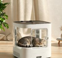 China Automatic Quiet Pet Drying Box 220V with Temperature Control Transparent Door ABS Plastic for sale