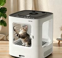 China Automatic Quiet Pet Drying Box 220V with Temperature Control Transparent Door ABS Plastic for sale