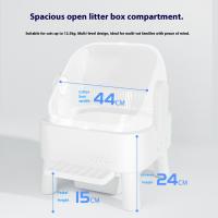 China Automatic Smart Cat Litter Box 80L Open Top Self Cleaning with APP Control Dual Safety Sensors PP Plastic for sale