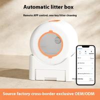 China Durable PP Plastic Eco-Friendly 64L Square Large Capacity Self-Cleaning Automatic Cat Litter Box with Easy Clean Feature for sale