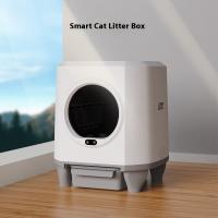 China 80L Automatic Cat Litter Box Radar Gravity Infrared Induction Anti-Pinch Plastic Toilet Easy Clean Eco-Friendly for sale