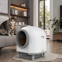 China Smart Automatic Self-Cleaning Cat Litter Box 80L Large Capacity Anti-Pinch APP Control Odor Removal for sale